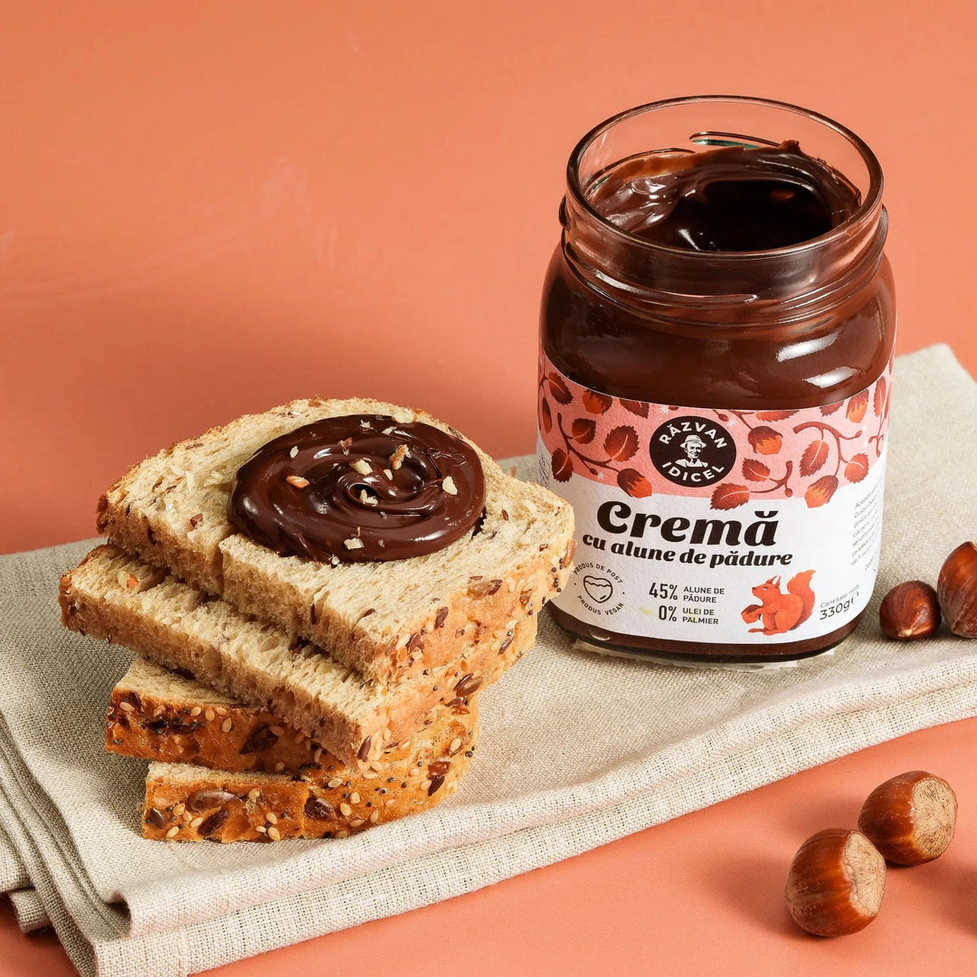 Cremă de alune de pădure cu cacao - Răzvan Idicel - 330g - razvanidicel.ro