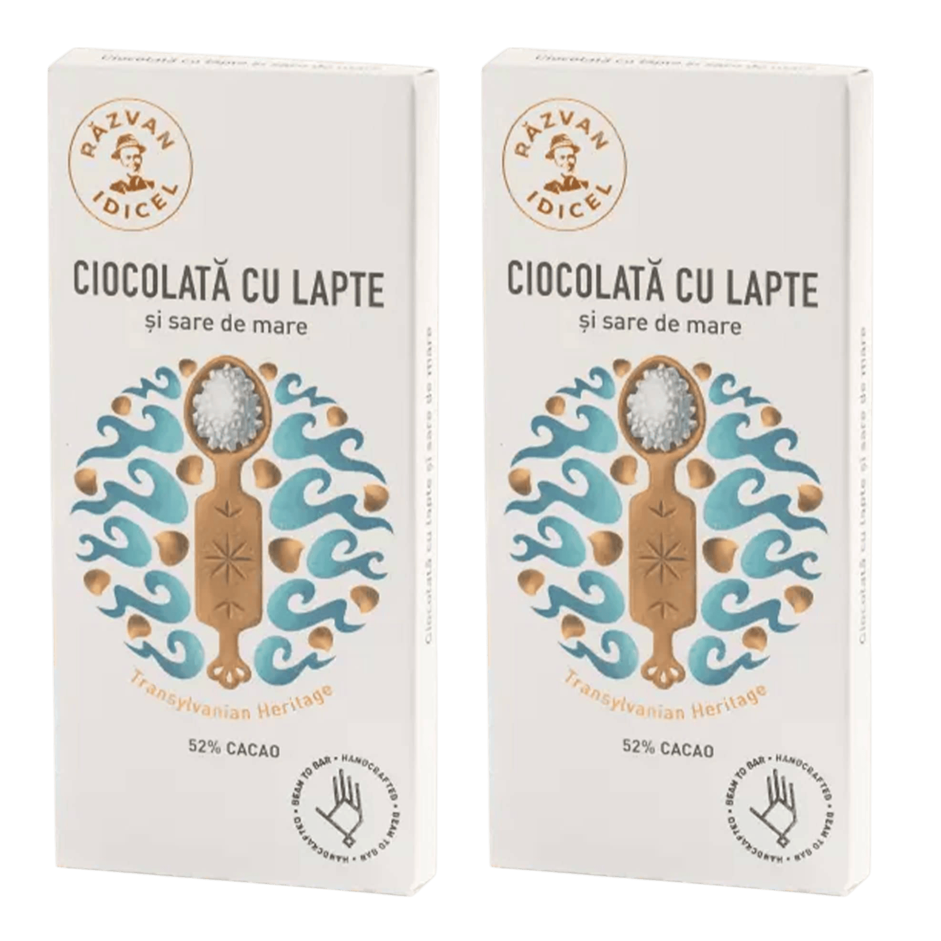 Pachet duo Ciocolata cu lapte si sare de mare 52% cacao - Razvan Idice ...